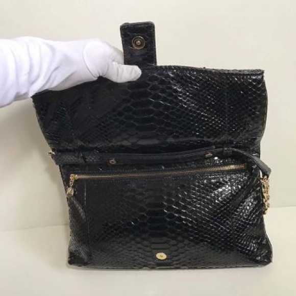 BVLGARI | Bags | Auth Bulgari Leoni Python Leather Gold Bag | Poshmark